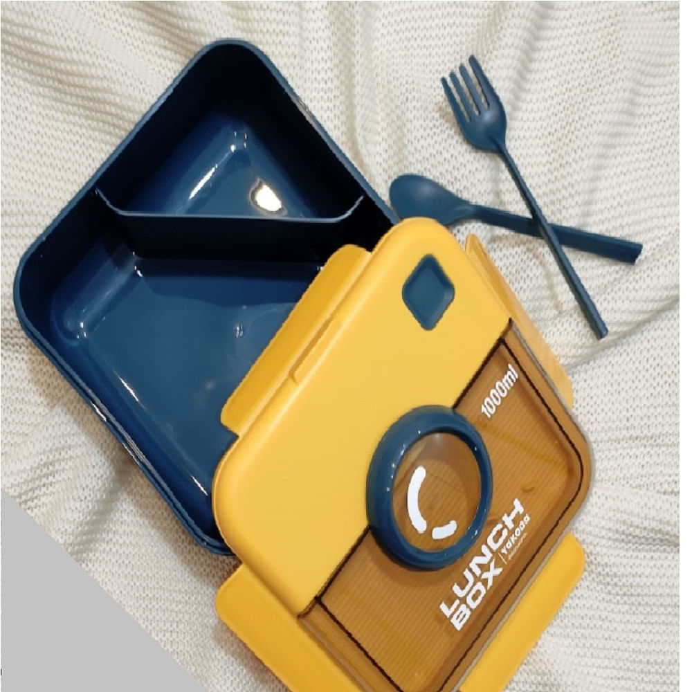 Taper Kawaii Lunch Box con Cubiertos Azul - Oechsle