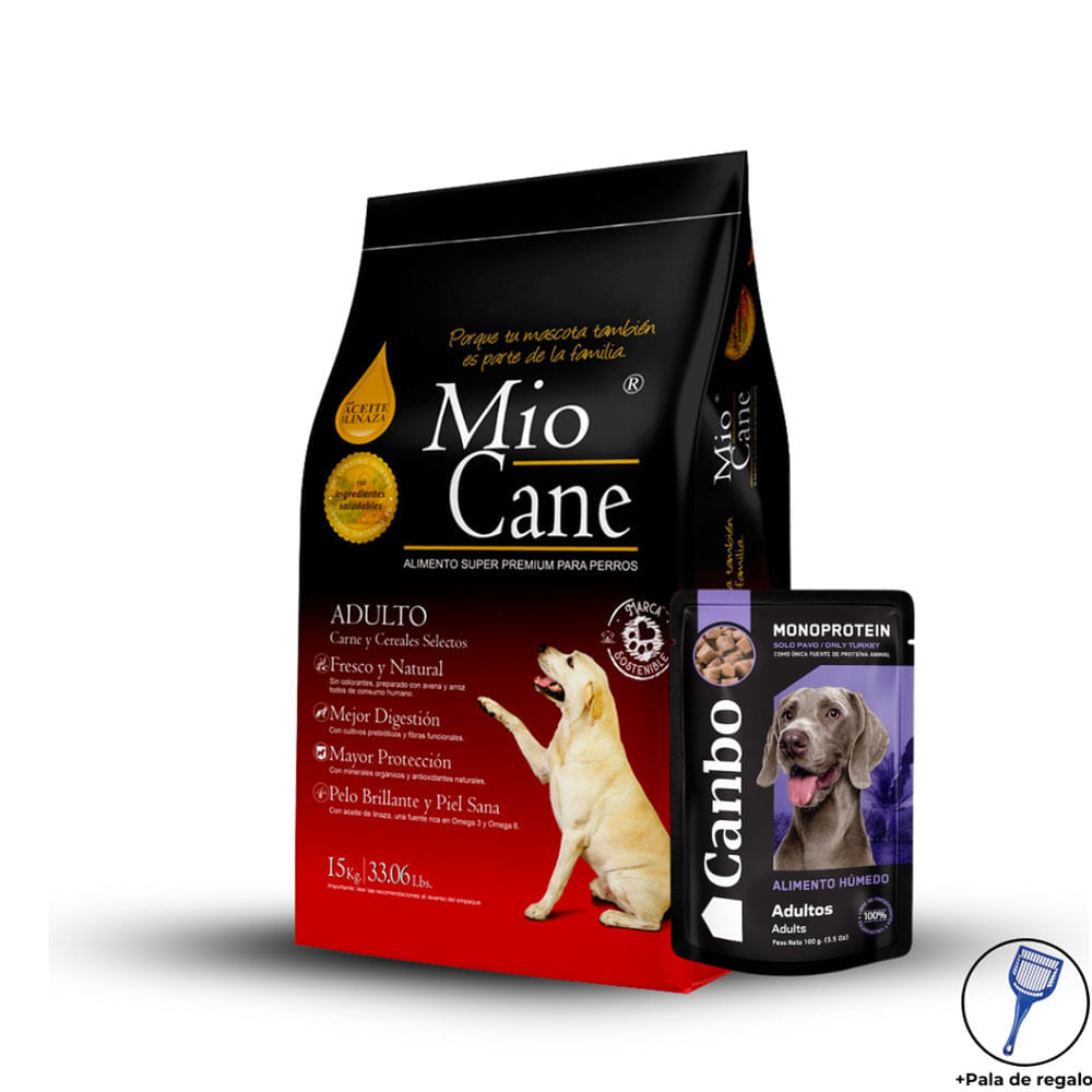 COMIDA PARA PERRO ADULTO MIO CANE PIEL SENSIBLE 15KG + REGALOS - Oechsle