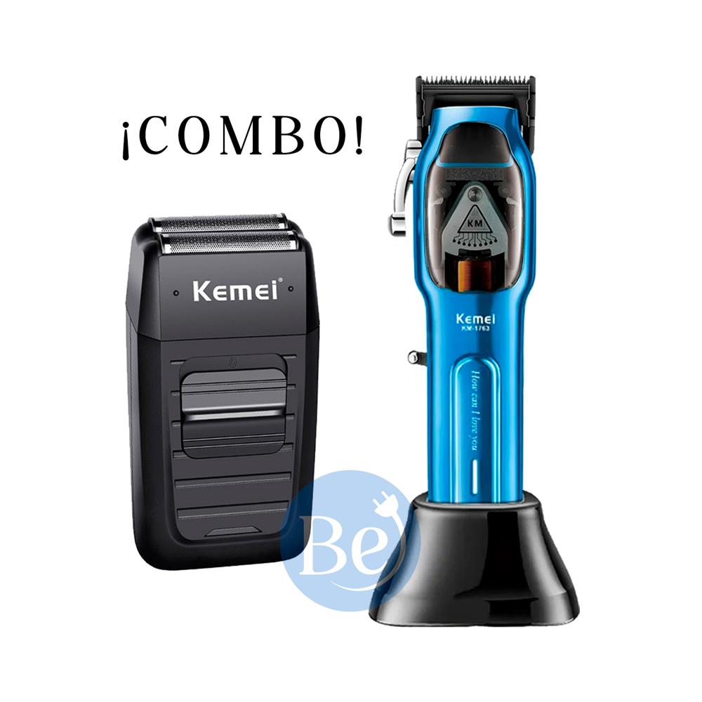 Combo Kemei Cortadora KM-1763 y Afeitadora Shaver KM-1102 - Oechsle