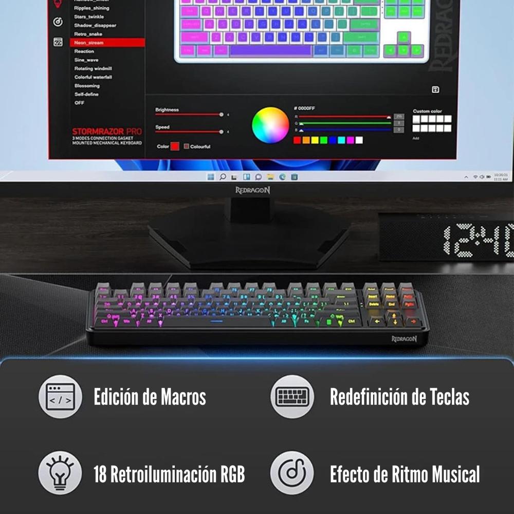 Teclado Redragon Star Blade Pro K707 80% RGB Wireless | Oechsle - Oechsle