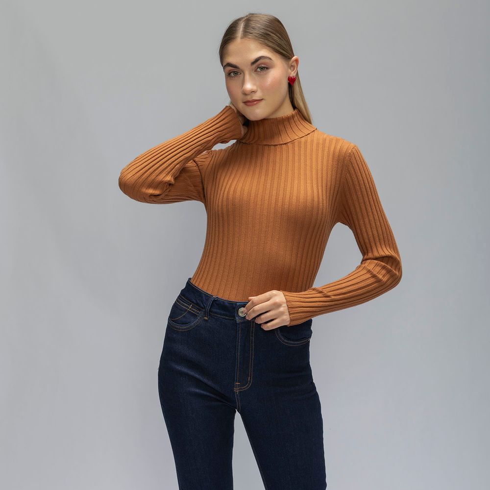 Chompa Mujer Rib Neck Manga Larga Hypnotic | Oechsle.pe - Oechsle