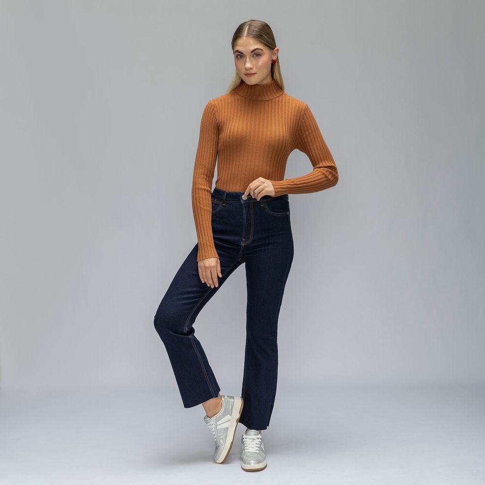Chompa Mujer Rib Neck Manga Larga Hypnotic | Oechsle.pe - Oechsle