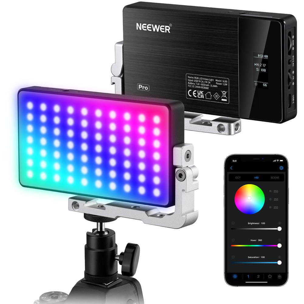 Neewer SL90 Pro RGB LED Light para Creadores de Contenido y Vloggers ...