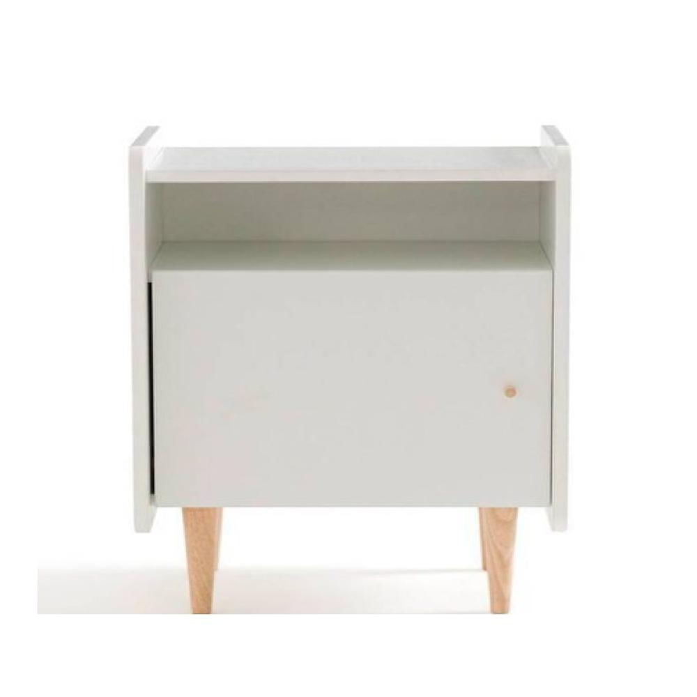 Velador Clásico Alison color Blanco 1 puerta TU MESITA - Oechsle