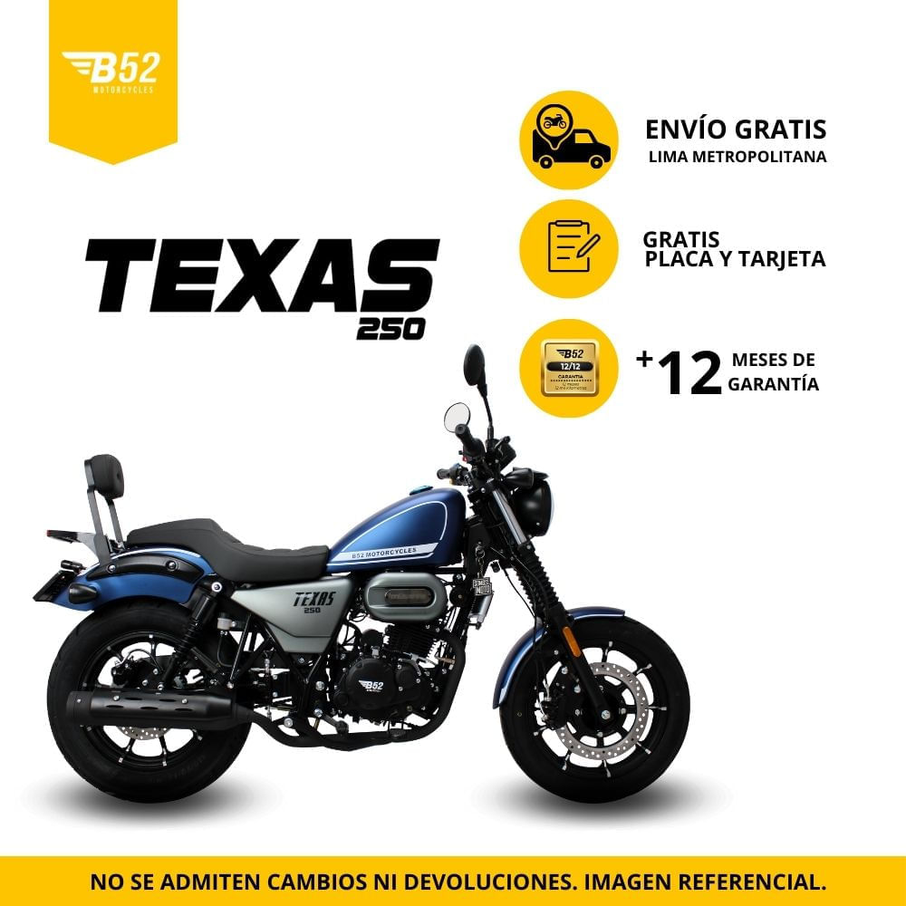 Moto Chopper B52 Texas 250 Cc - Azul - Oechsle
