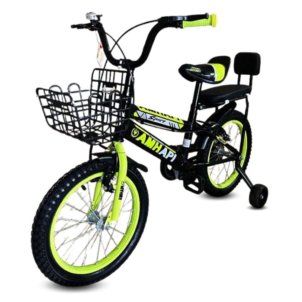 Bicicleta Aro 16' Amhappy con Canasto Amarillo - Oechsle