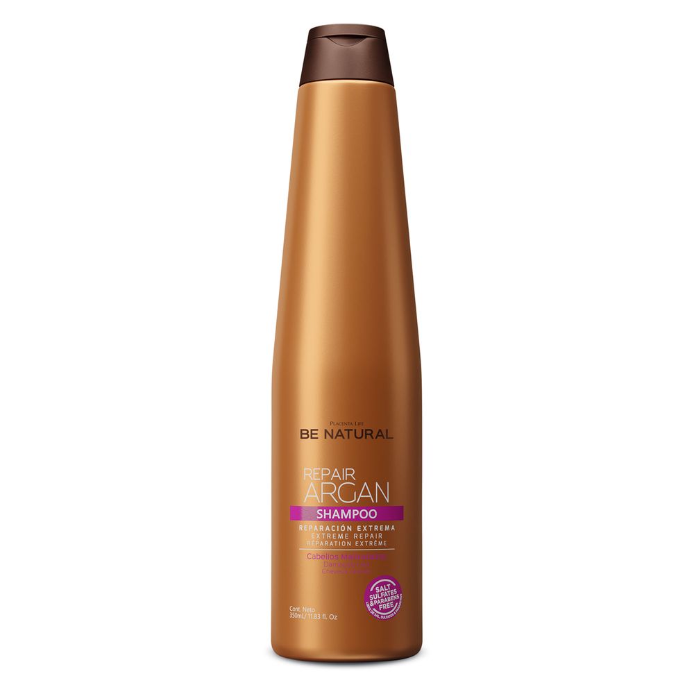Shampoo Be Natural Repair Argan Frasco 350ml - Oechsle