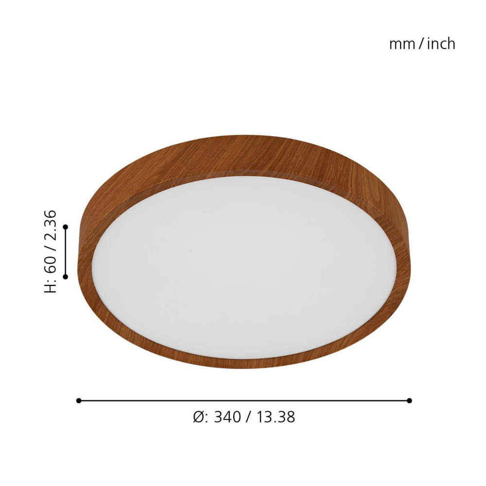 Lámpara De Techo Eglo Musurita Madera | Oechsle - Oechsle