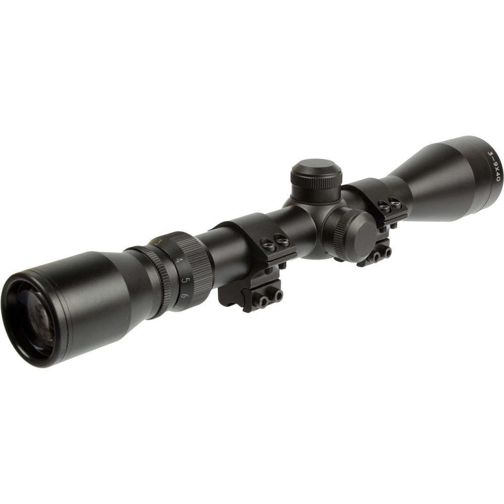 Sun Optics 3-9x40 Riflescope Rimfire (.22 Rings) - Retícula Duplex, 1 ...