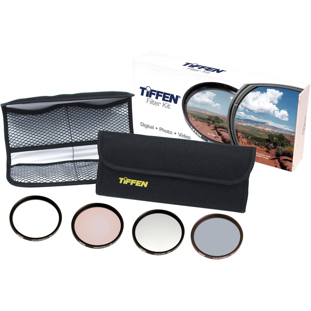 Tiffen 52mm Hollywood FX Classic Filter Kit - Incluye Warm Soft FX 3, Vector Star, Black Pro ...
