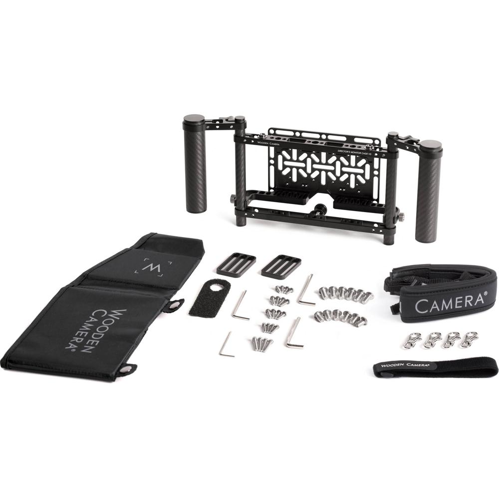 Wooden Camera Director's Monitor Cage v3 with Dual Carbon Fiber ...