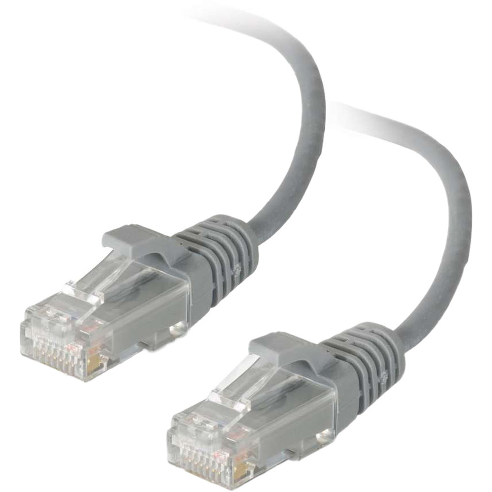 Cable de Parche Slim Cat 5e C2G RJ45 Macho a RJ45 Macho (3', Gris ...