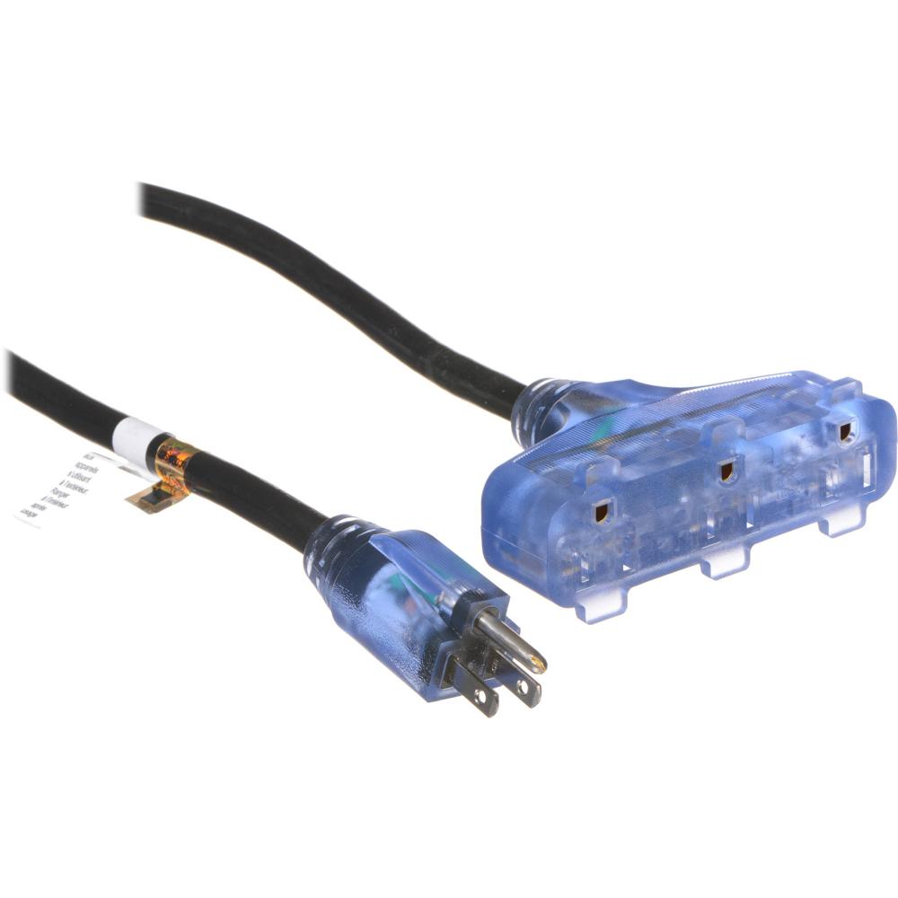 Century Wire and Cable Pro Glo SJTW Triple-Tap Extension Cord with CGM ...