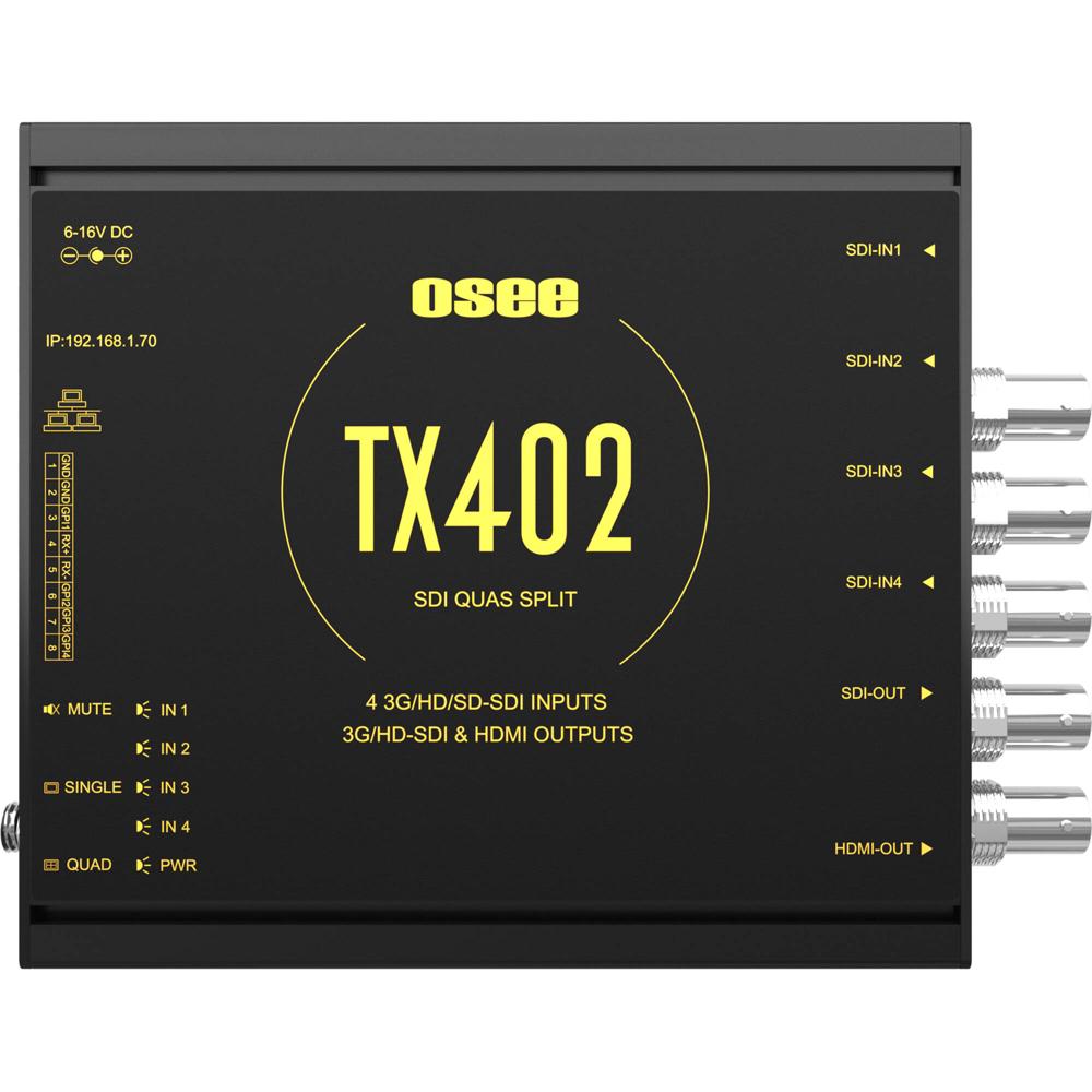 OSEE TX402 Multiviewer Quad Split SDI con 4 Entradas SDI, Salida HDMI y ...