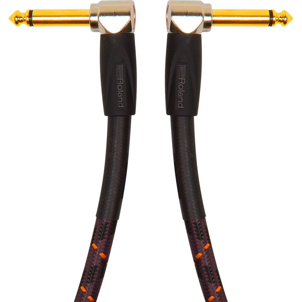 Roland Gold Series 1/4" Right-Angle Plug to 1/4" Right-Angle Plug ...