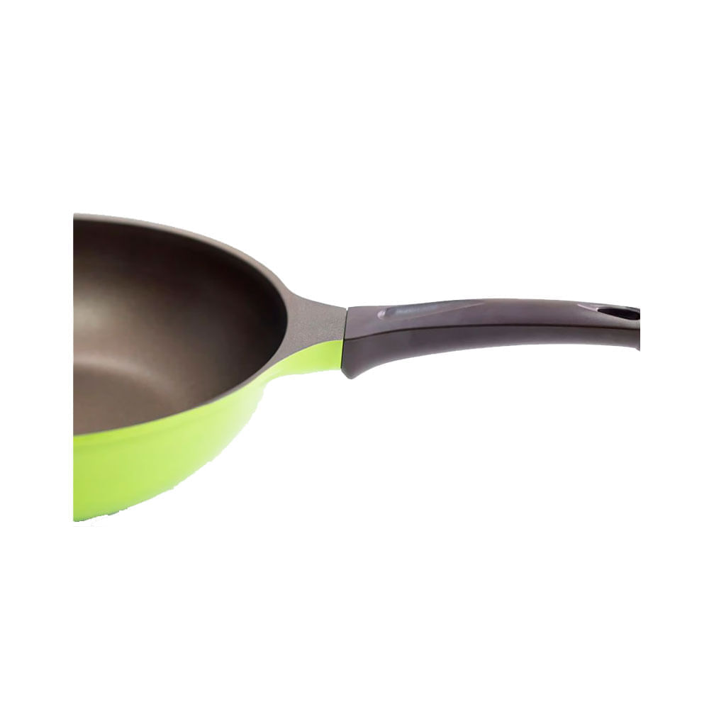 Sarten Wok Antiadherente Roichen 28cm Verde Natural 10854 - Oechsle
