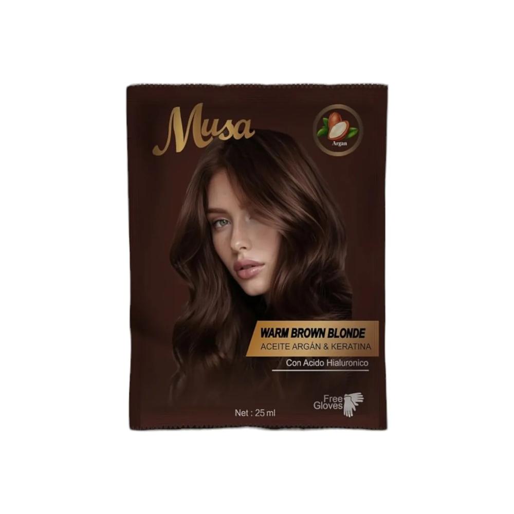 Shampoo Hair Color Musa Tinte Warm Brown Blonde 25mlx10 - Oechsle