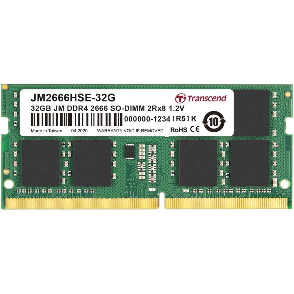 Transcend 32GB JetRam DDR4 2666 MHz CL19 SO-DIMM Memory Module - Oechsle