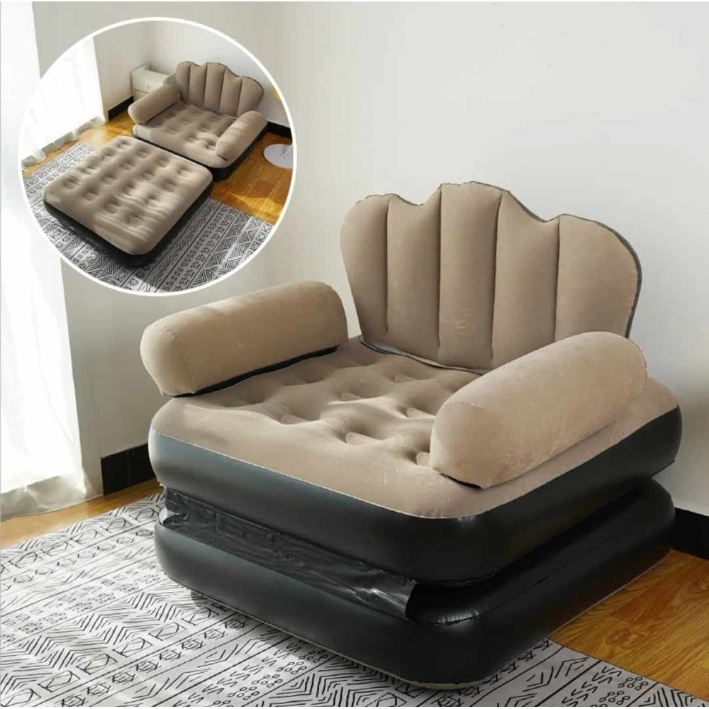 Sillon Puff Gigante Sofa Cama Inflable de Casa Interior Jardin Sala I ...
