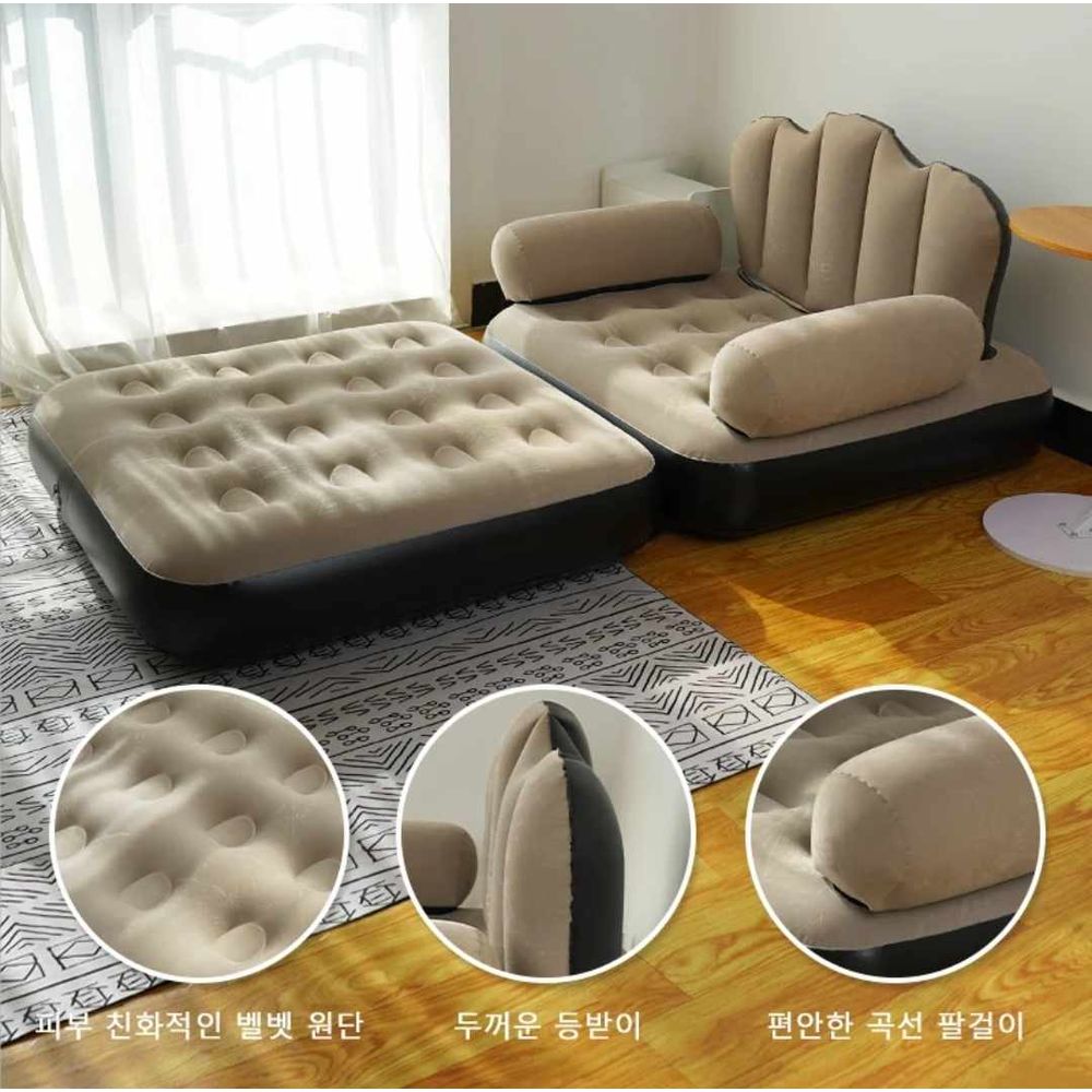 Sillon Puff Gigante Sofa Cama Inflable de Casa Interior Jardin Sala I ...