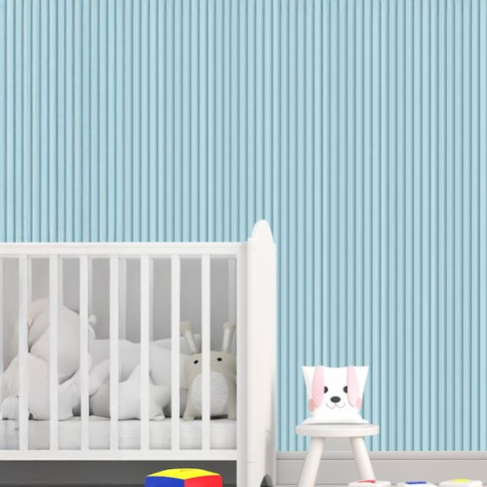 Wall Panel por Unidad para Interior Acanalado Delgado Color Azul Pastel ...