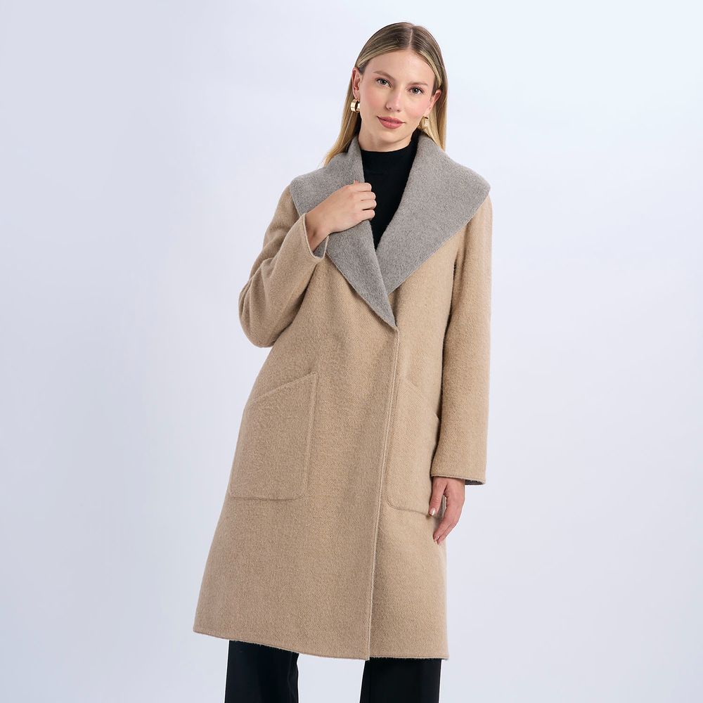 Abrigo Alpaca Mujer Malabar Double Reversible | Oechsle.pe - Oechsle