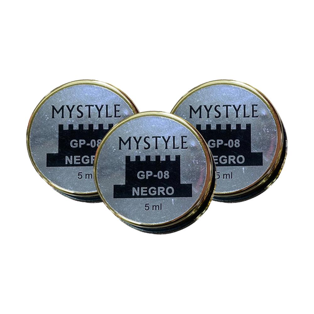 Mystyle Gel Paint Negro 5ml 3 Unid - Oechsle
