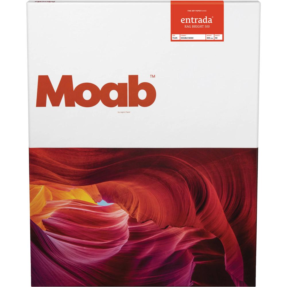 Moab Entrada Rag Bright 300 Paper (17 x 25", 50 Hojas) - 100% Algodón ...