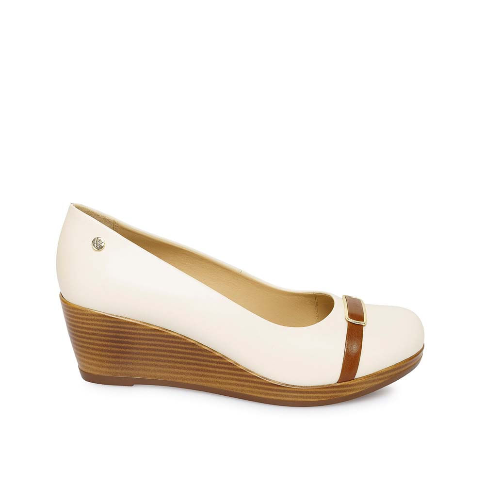 Zapato Reina Casual LINDA-2521 Hueso Viale Cuero - Oechsle