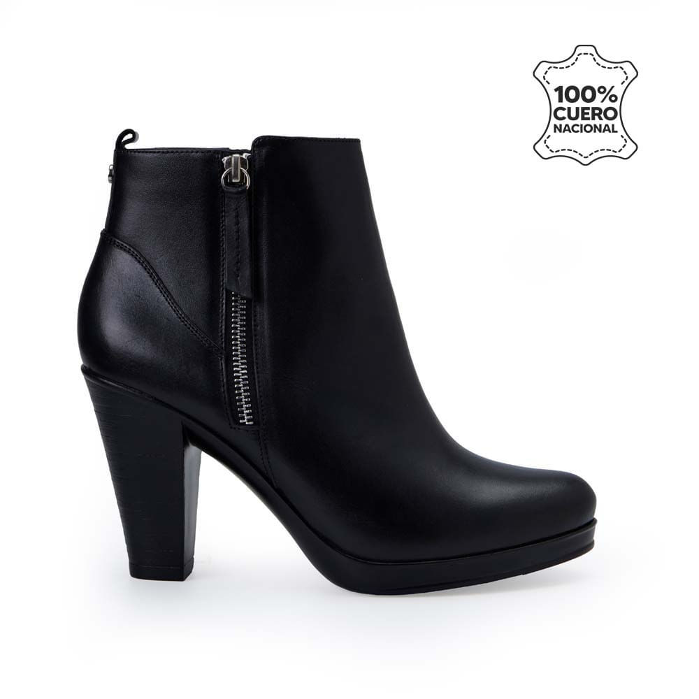 Botín Casual LINDA-2512 Negro Viale Cuero - Oechsle