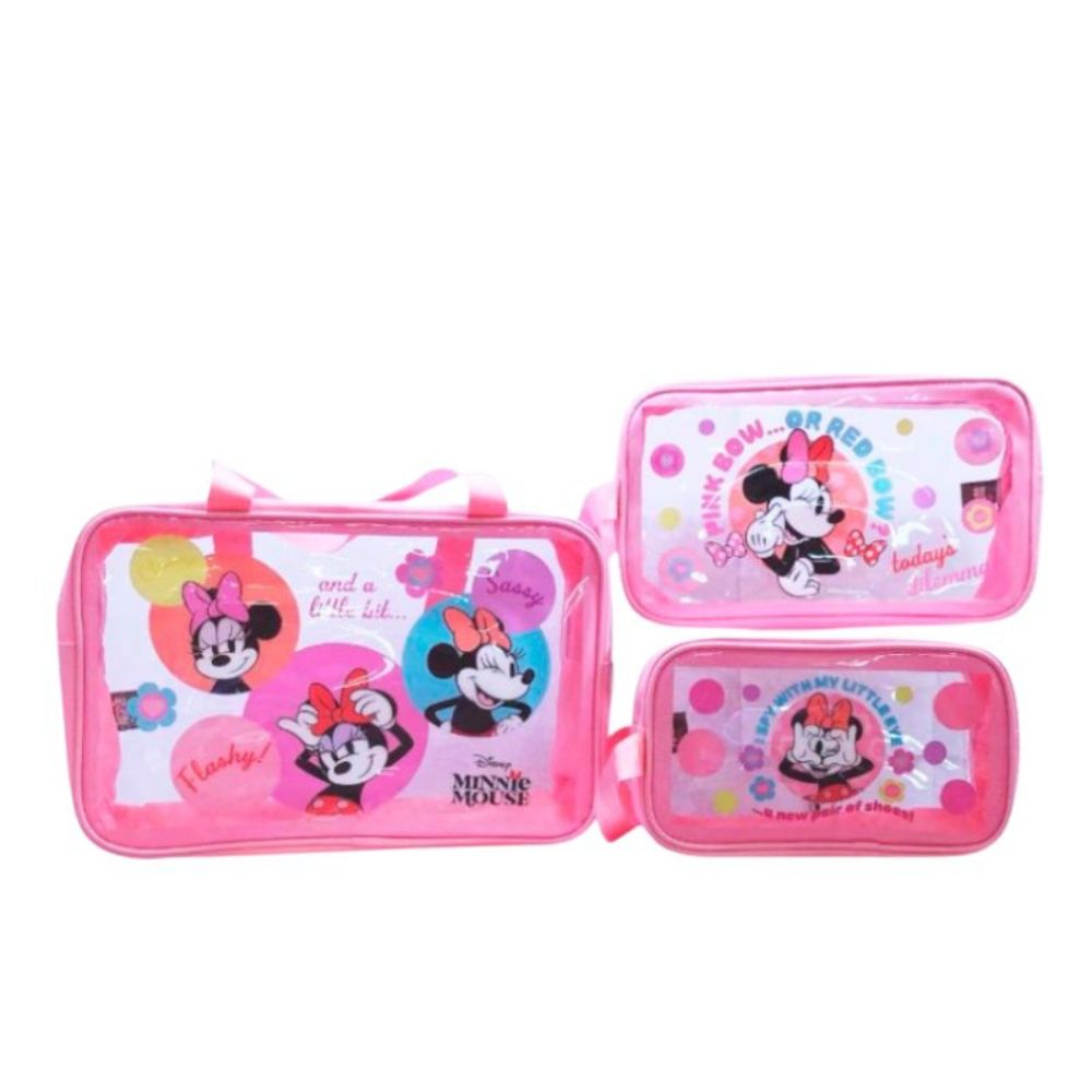 SET DE 3 NECESER ROSADO MINNIE MOUSE - Oechsle