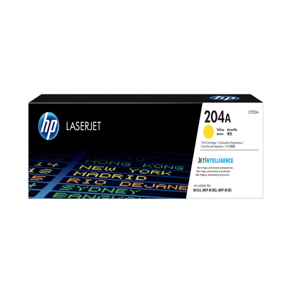 TONER HP 204A AMARILLO, PARA LASERJET PRO M154/MFP M180/MFP M181 - P/N ...
