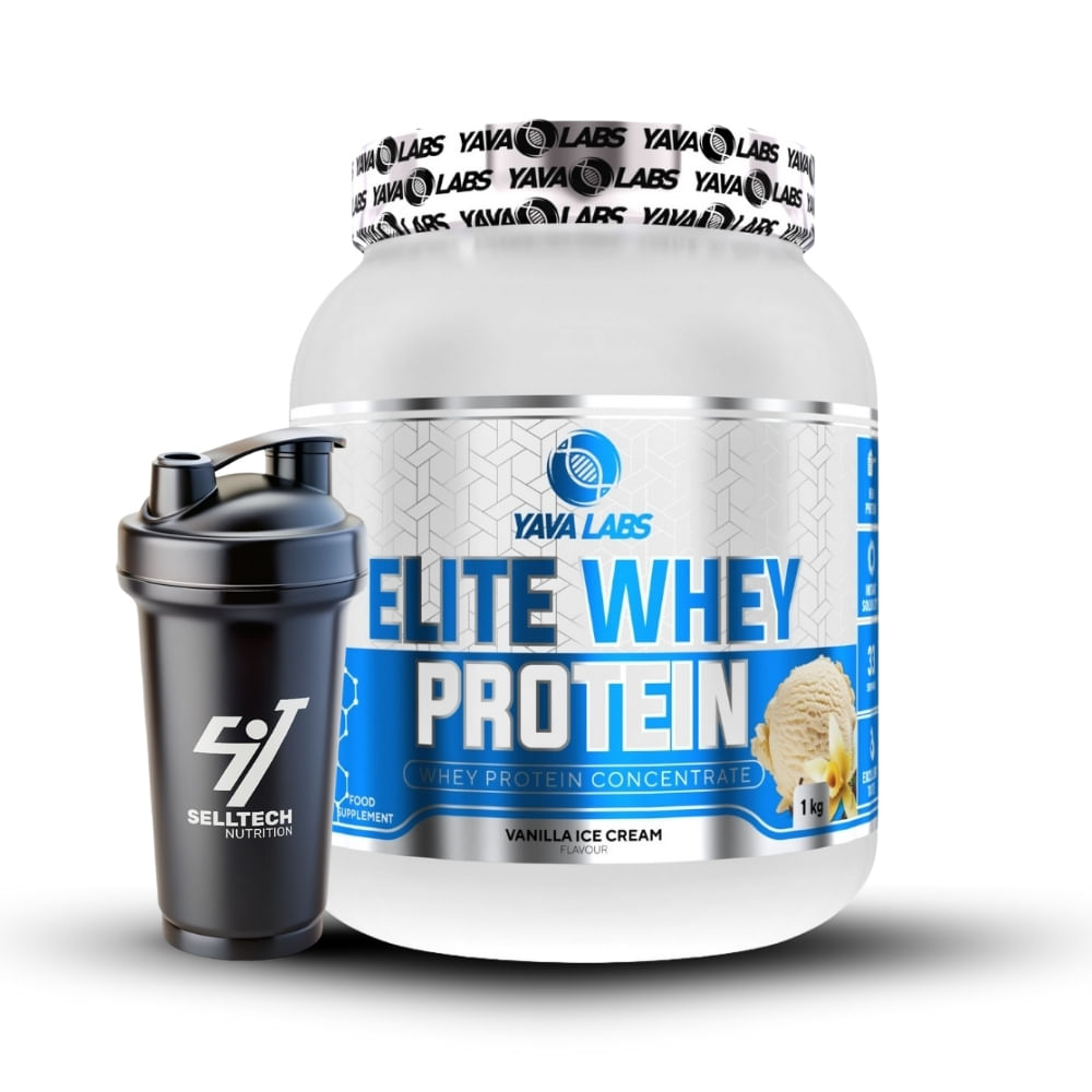 Proteína Yava Labs Elite Whey Protein 1kg Vainilla+Shaker - Oechsle