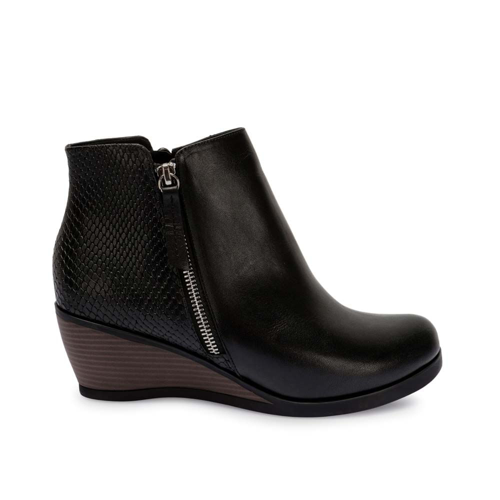 Botín Casual LINDA-2515 Negro Viale Cuero - Oechsle
