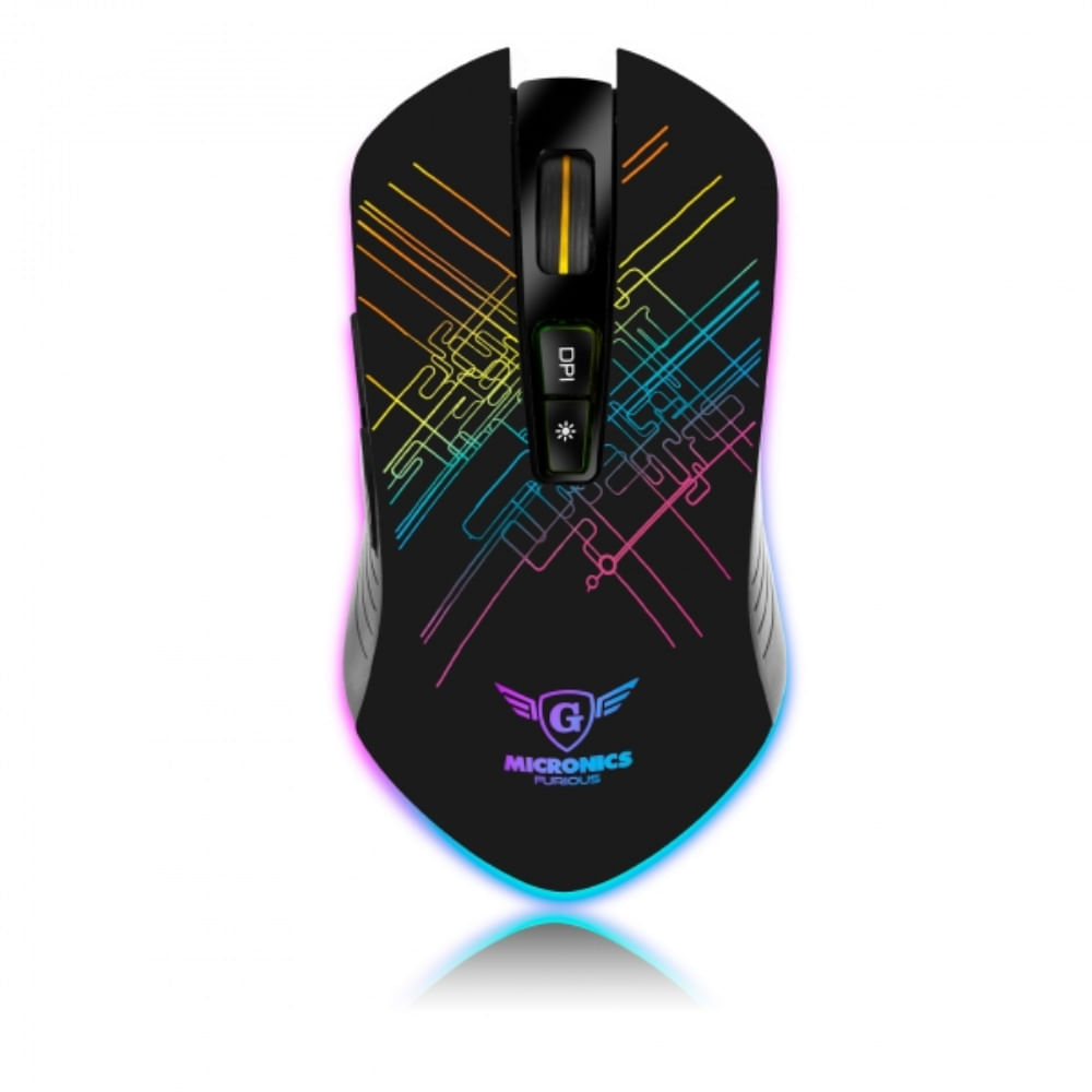 MOUSE GAMER MICRONICS GM860 FURIOUS RGB, 7B, 6400DPI| Oechsle - Oechsle