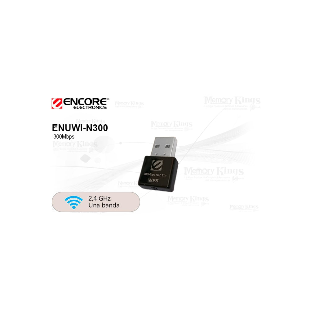 Adapter Usb Wi-Fi Encore Enuwi-N300, Conexión De 300 Mbps, Compacto Y ...