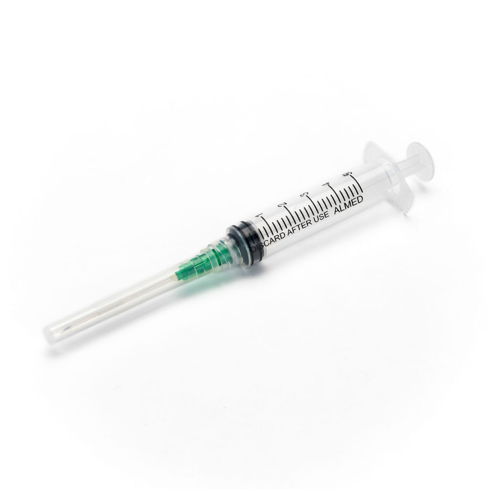 Jeringa Hipodérmica Estéril de 5 ML Aguja 21 G X 1 1/2" CAJA 100 UND| Oechsle.pe - Oechsle