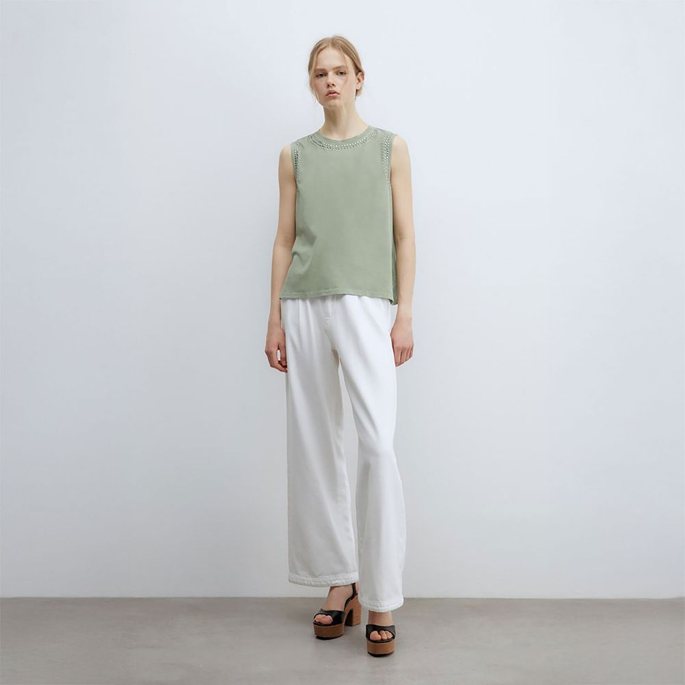 Polo Mujer Sfera Lavada Strass Verde | Oechsle.pe - Oechsle