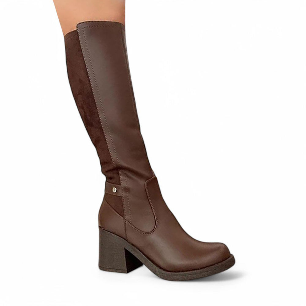 Botin Mujer Gamuza Posterior Taco 7 2086L-70 Color Marron Talla 36 ...