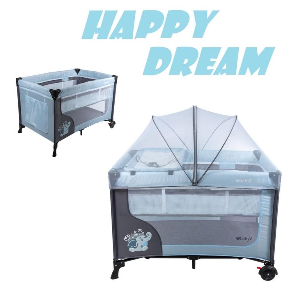 Cuna corral con Cambiador Happy Dream -Celeste - Oechsle
