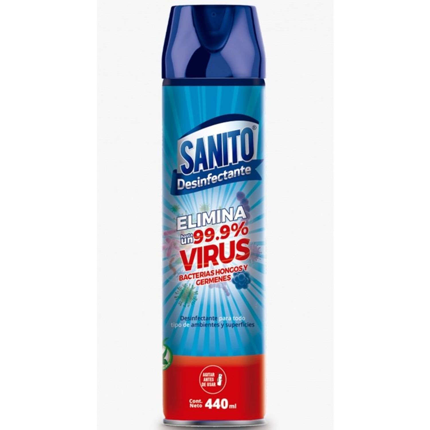 Desinfectante en Aerosol SANITO - Elimina 99,99% de Virus Bacterias ...