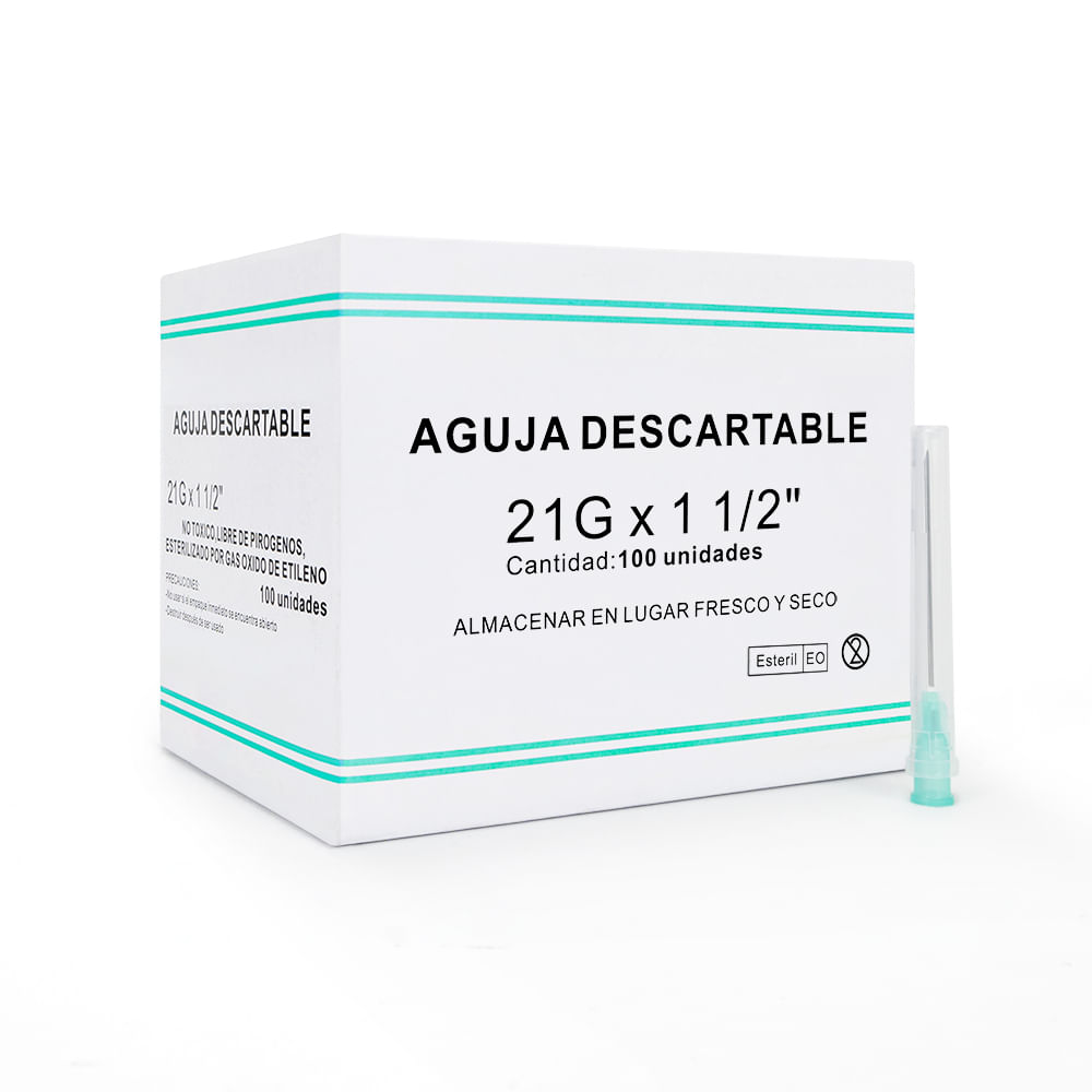 Aguja Descartable 21 G X 1 1/2" CAJA 100 UND| Oechsle - Oechsle