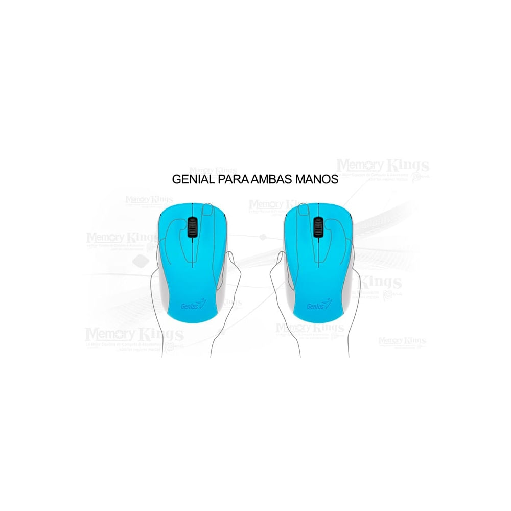 Mouse Genius Nx-7000 Inalámbrico Azul Con Precisión Óptima Y Diseño Er ...