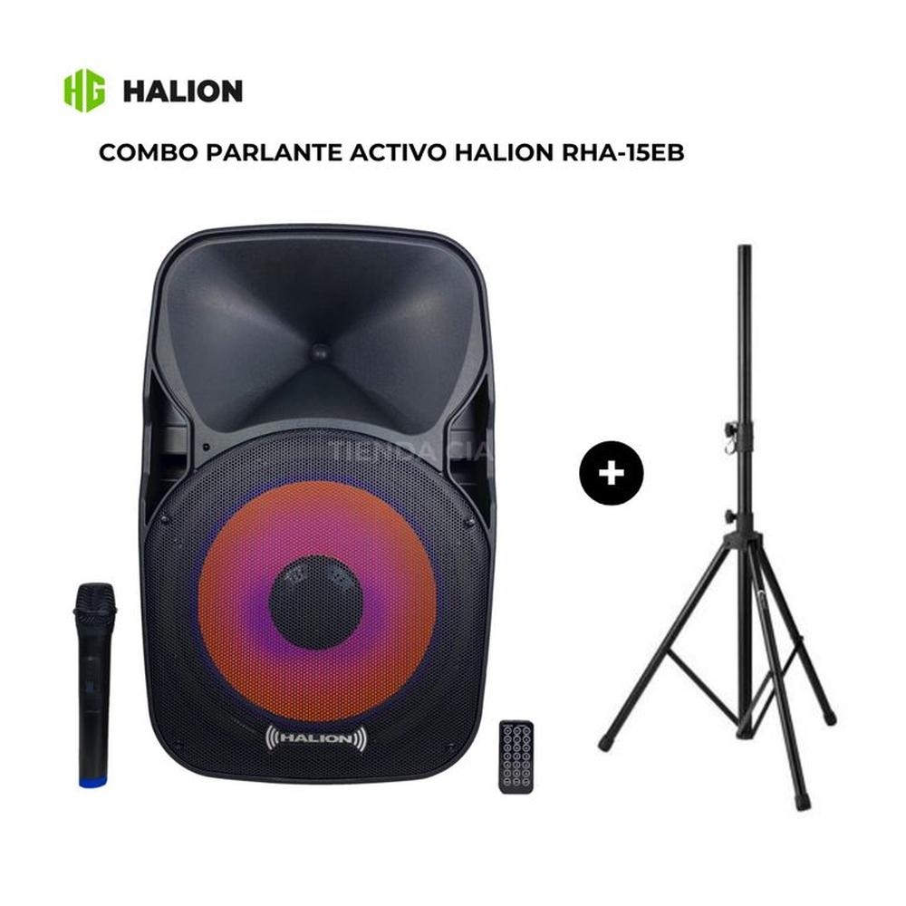COMBO Parlante Activo Halion RHA 15EB 800W USB BT + TRIPODE| Oechsle - Oechsle