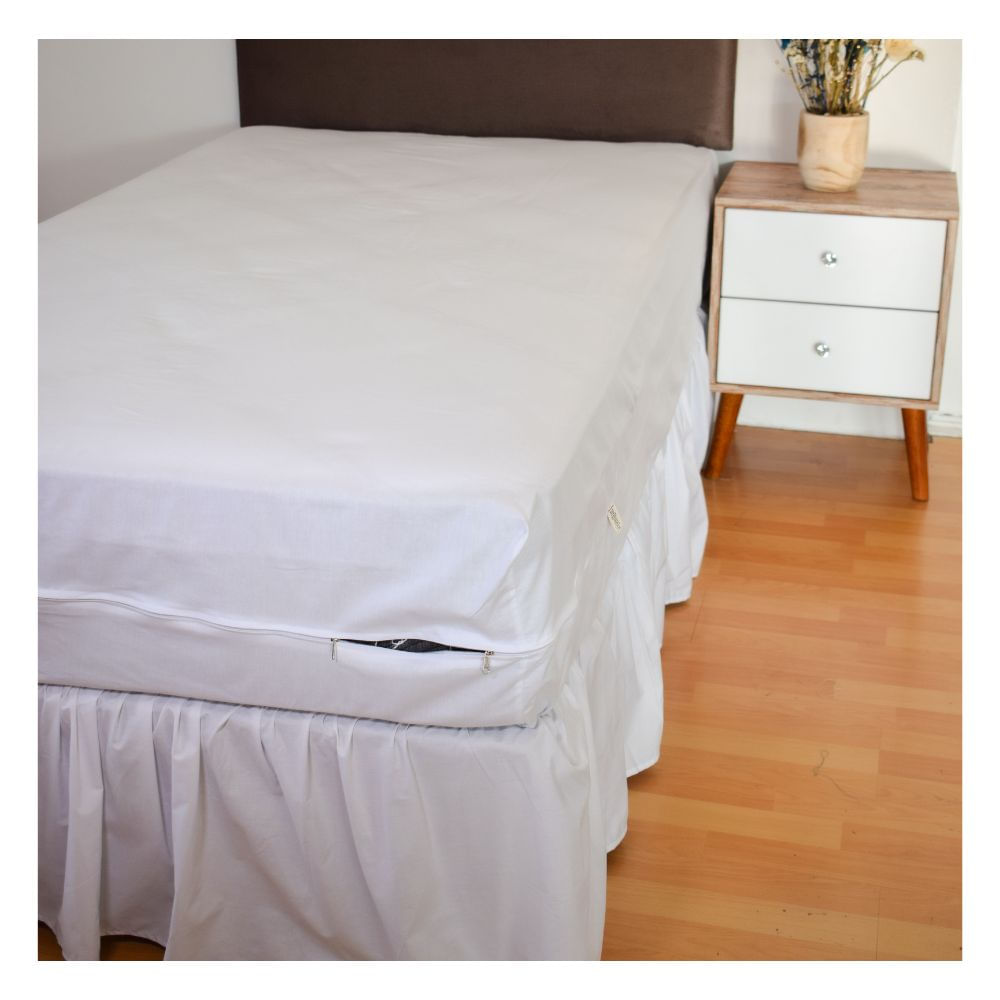 Forro de colchón 100 % algodón bramante king blanco Lima Tienda - Oechsle