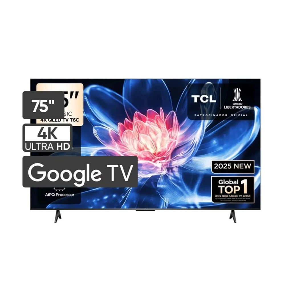 Televisor TCL QLED 75" UHD 4K Smart TV 75T6C Negro - Oechsle