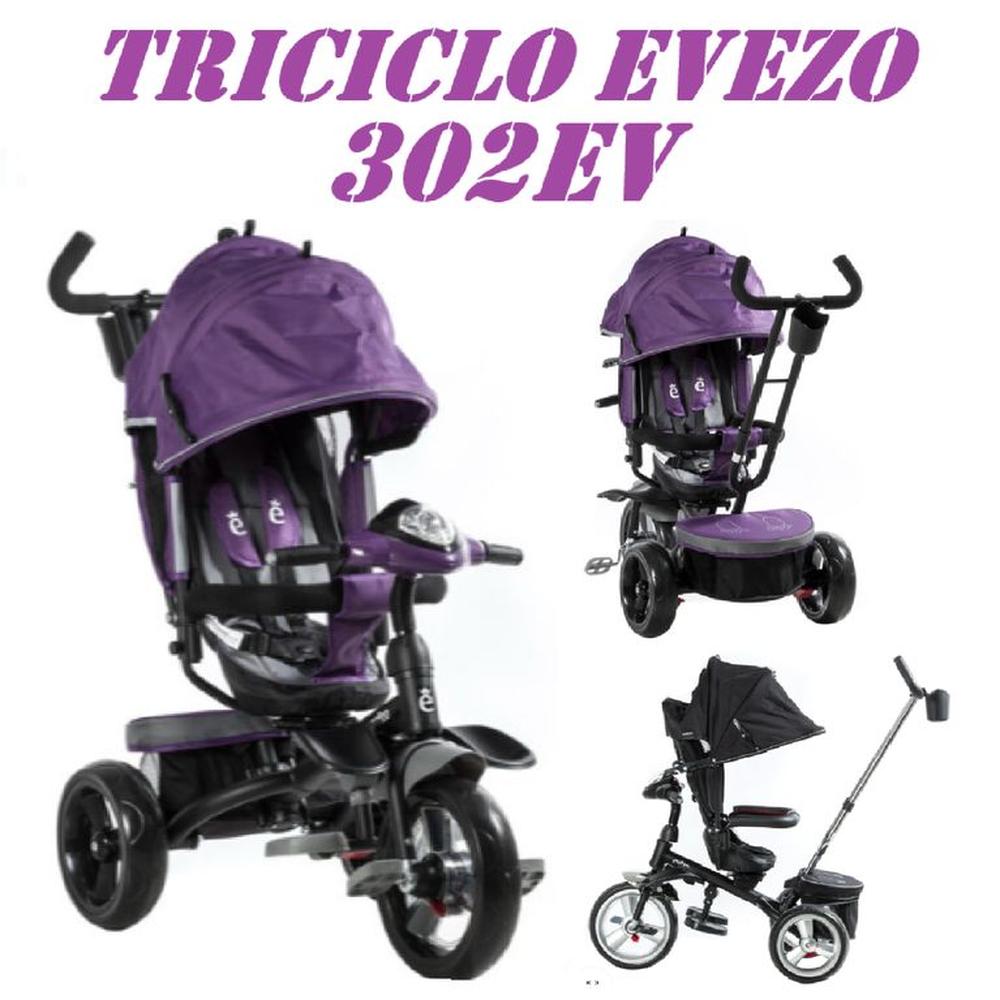Triciclo Evezo 302EV Giratorio Sonidos y Luces -Morado - Oechsle