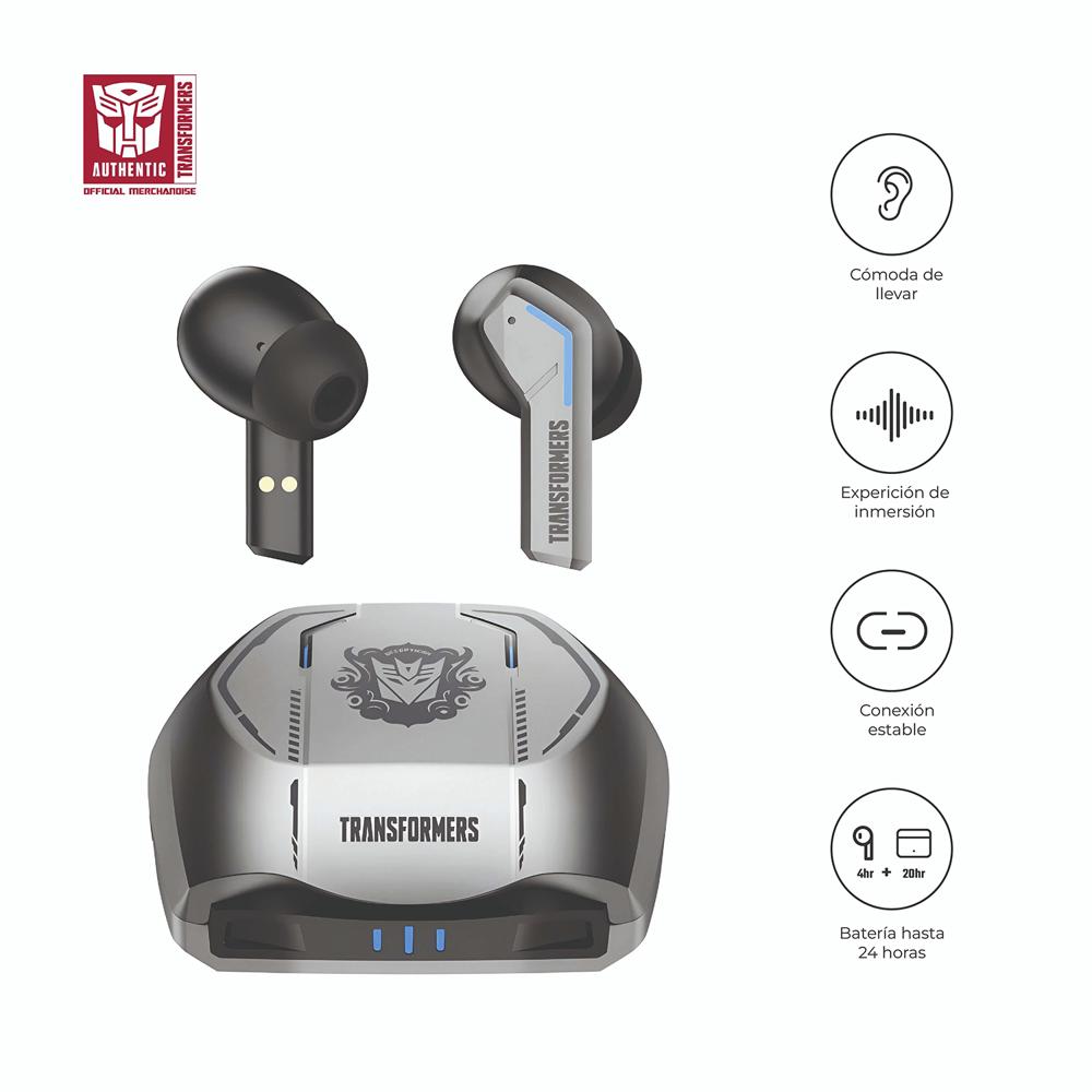 Audífonos Bluetooth Tws Decepticon TF-T06 24Hrs Silver - Oechsle