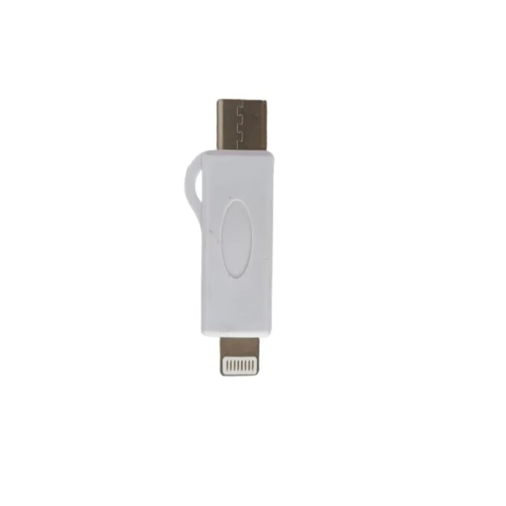 Adaptador de Iluminación Micro Usb Conector A Tipo C y Lightning Blanco ...