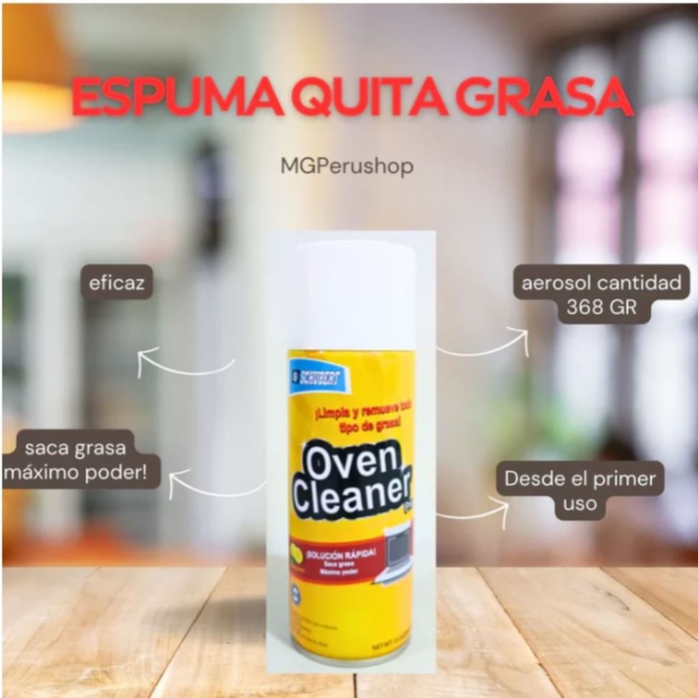 Removedor Saca Quita Grasa Espuma Oven Cleaner Easy Off Lata X 1 Und ...
